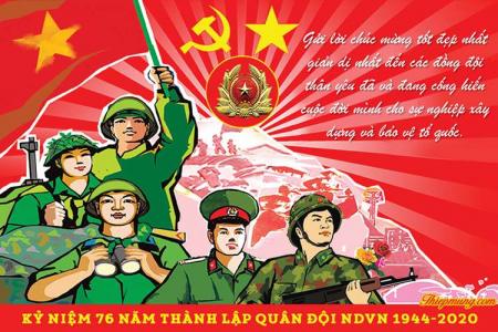 Chia sẻ thiệp chúc mừng ngày Quân đội nhân dân Việt Nam 22/12